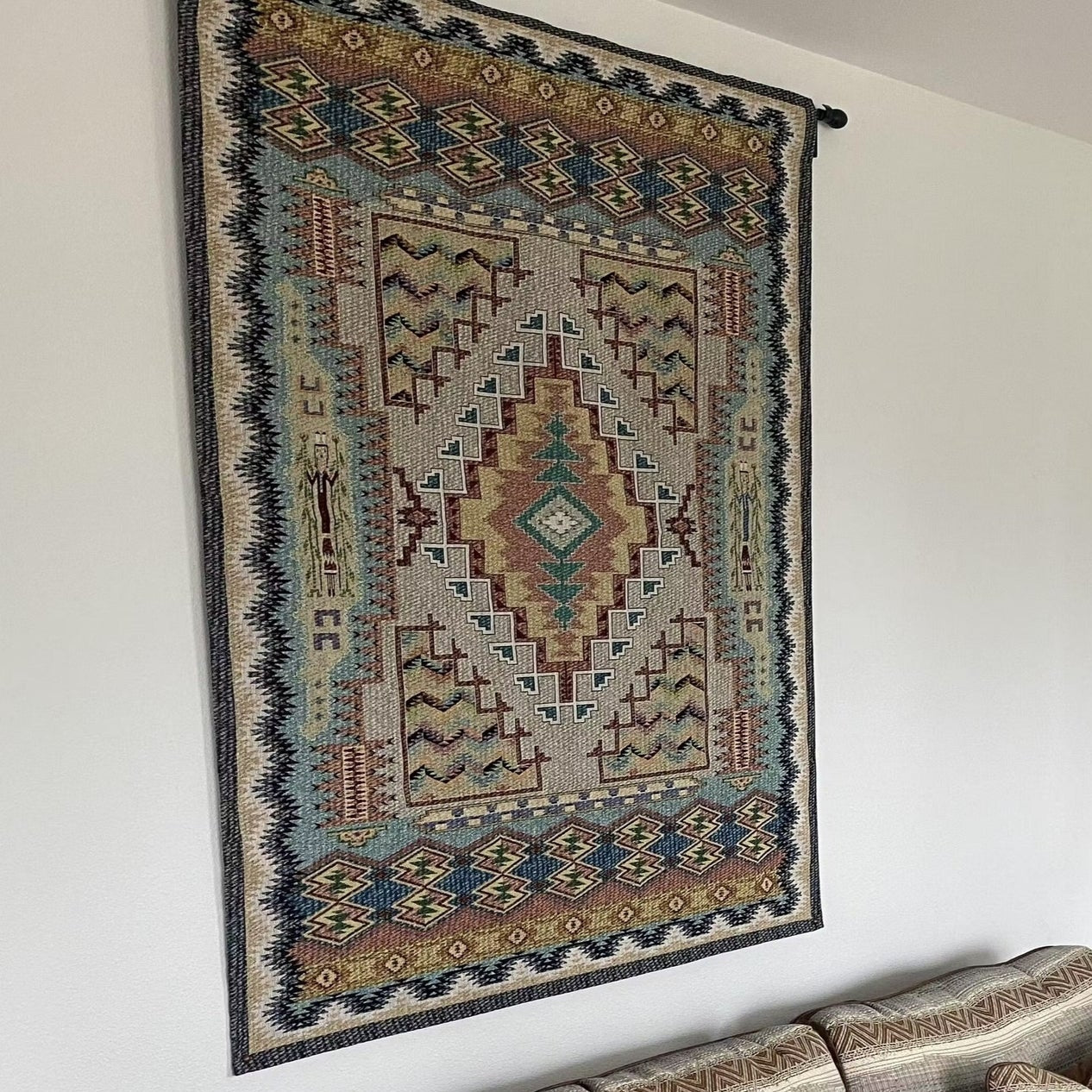 Southwest Turquoise Blue Tapestry | Bold Native Art Shop Now – Quality ...