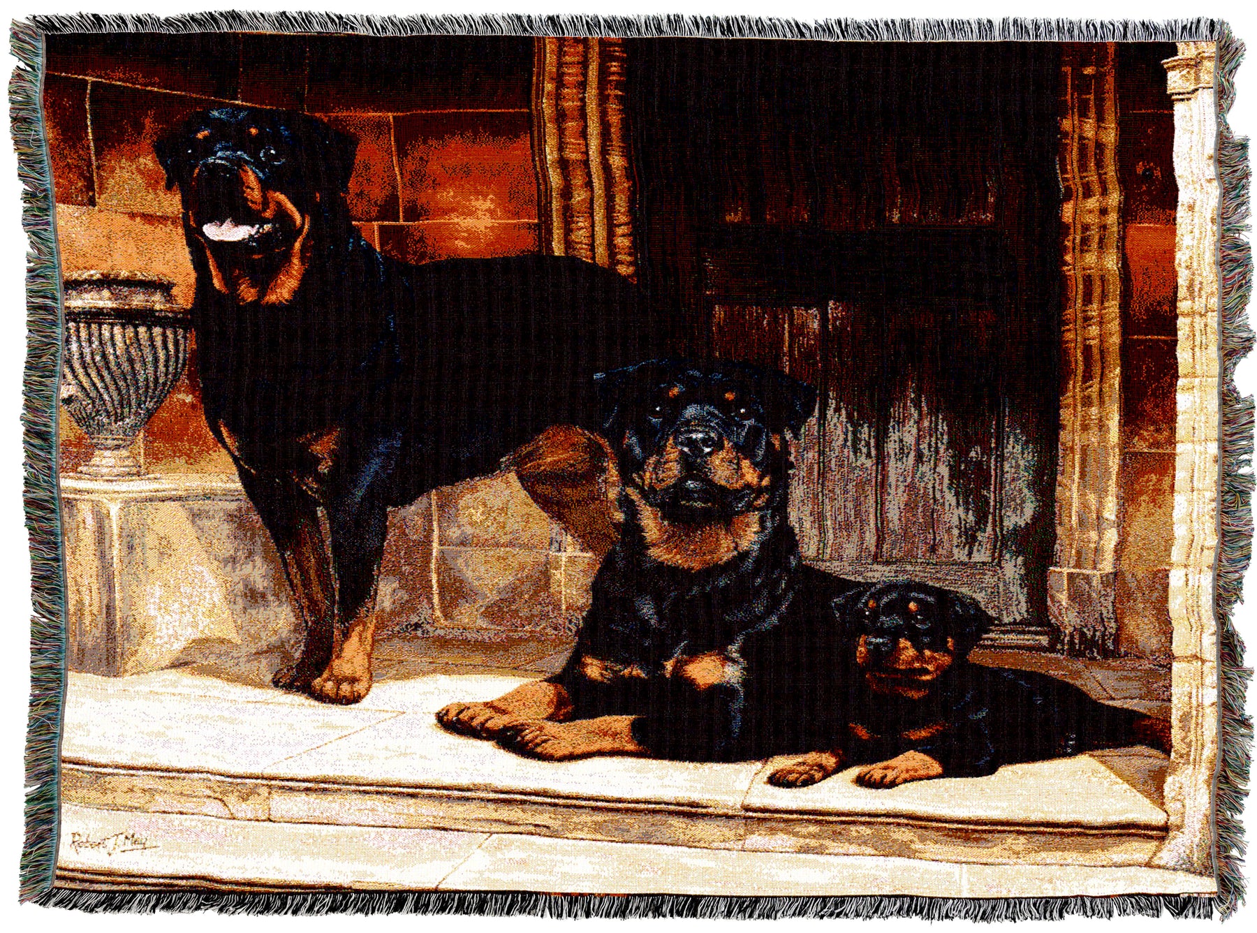 Rottweiler Throw | Beautiful Woven Blanket for Dog Lovers