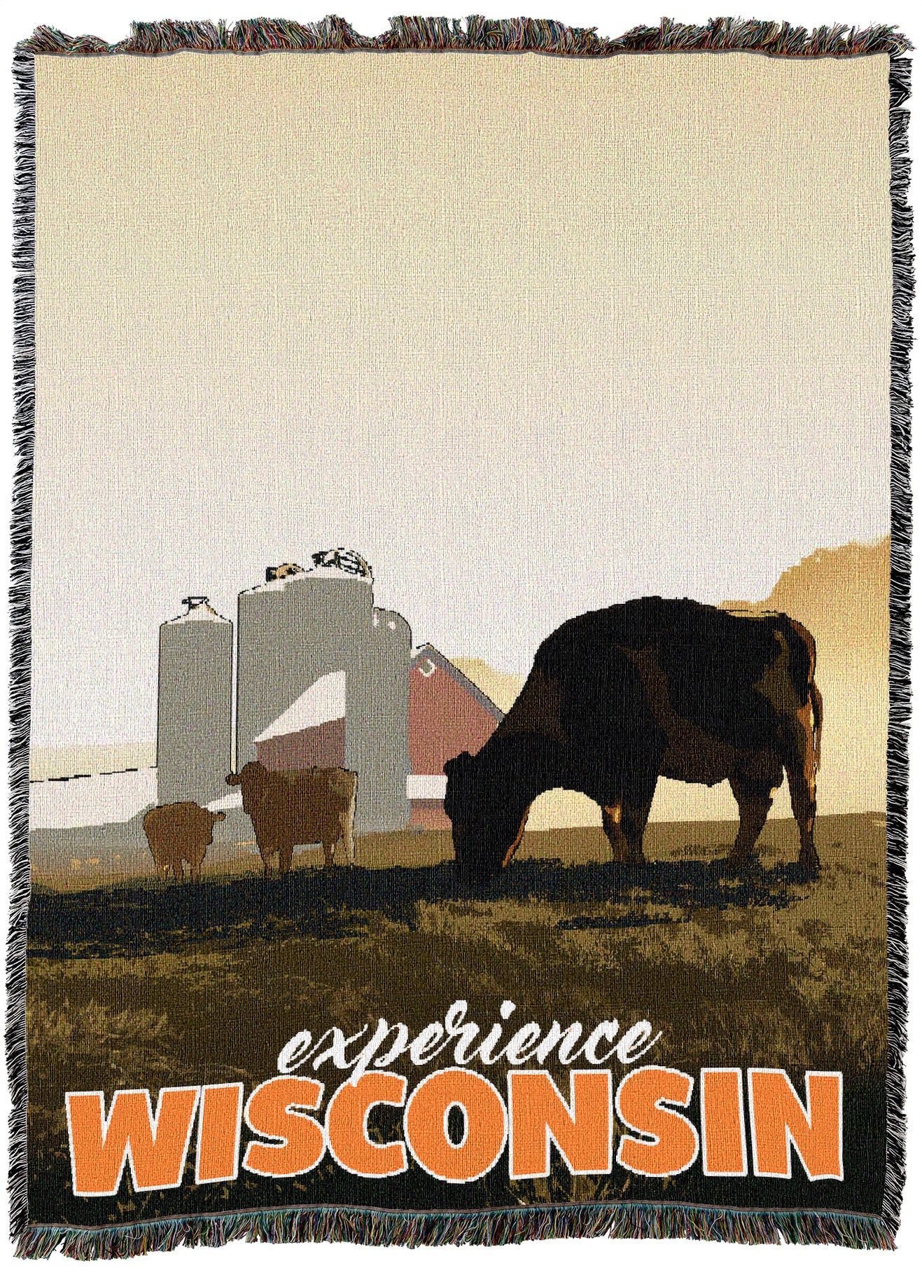 Celebrate Wisconsin | Stylish State Poster Throw Blanket