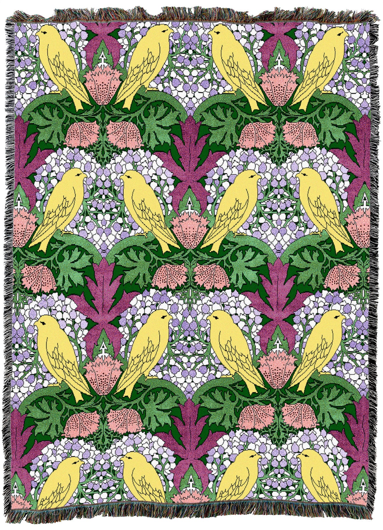 CFA Voysey Birds And Berries Green Throw – Quality Tapestries Inc.