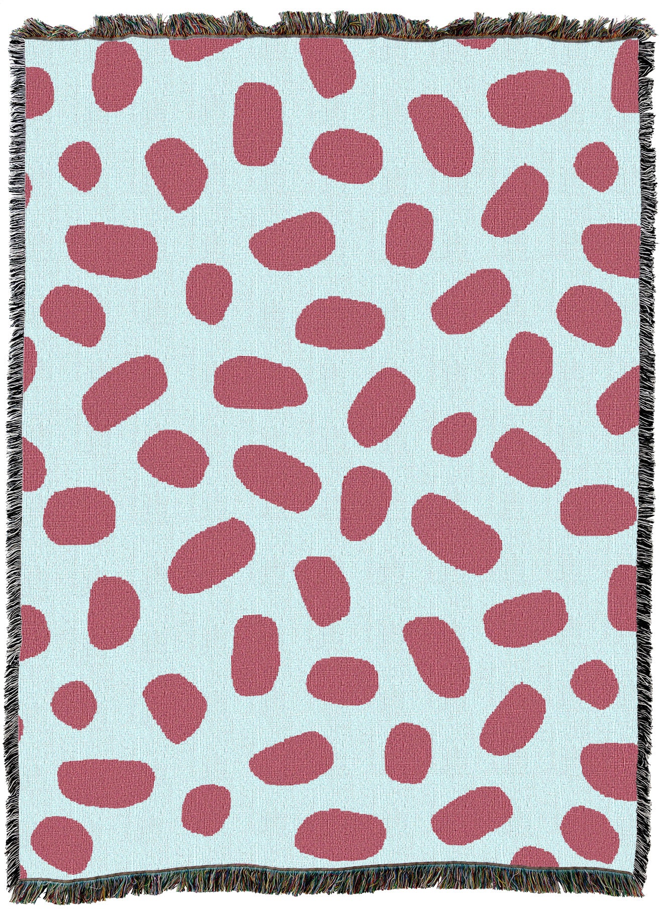 Blue Orange Pebble Throw