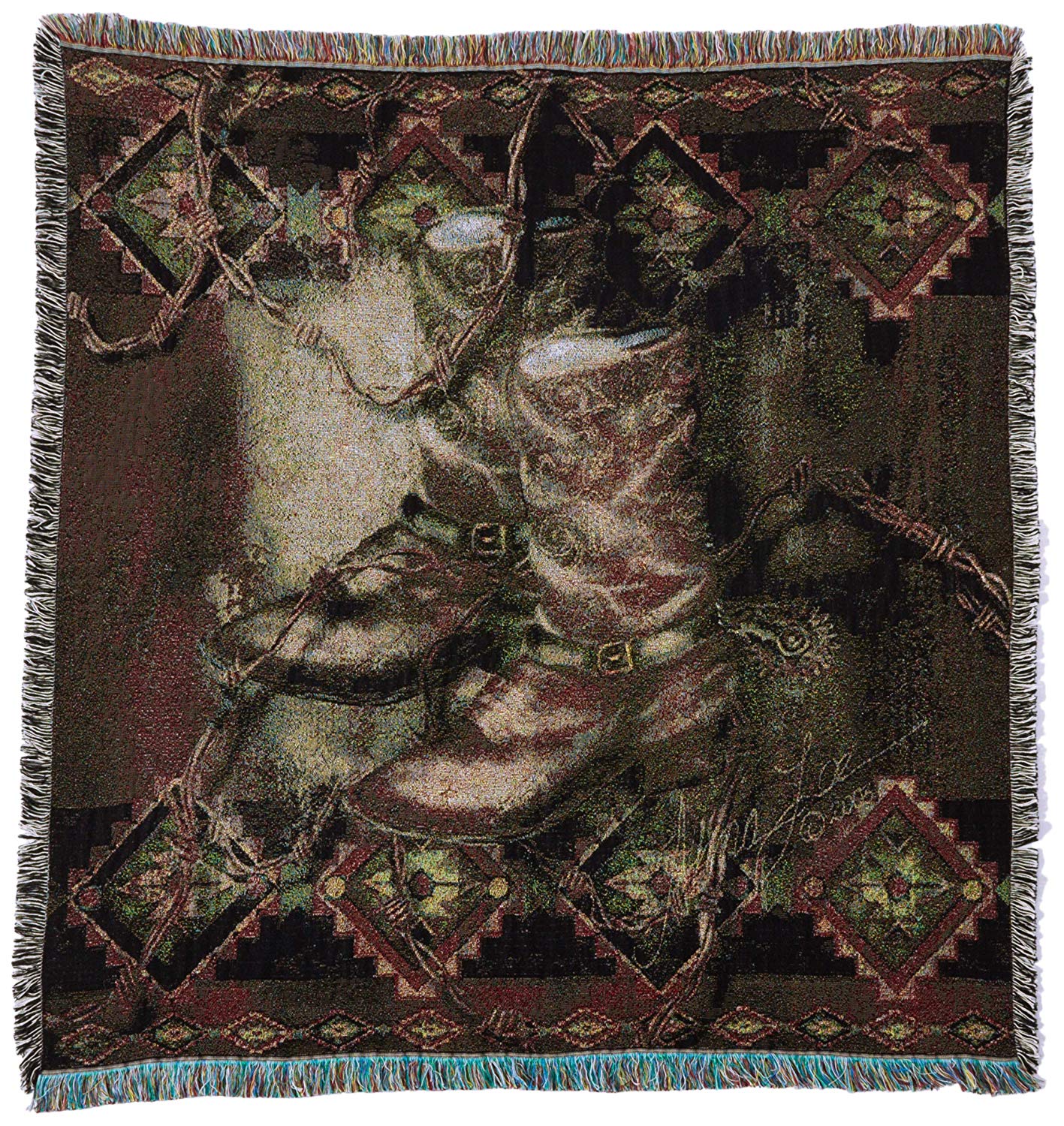 Western Boot Small Throw |Perfect for Western Inspired Décor
