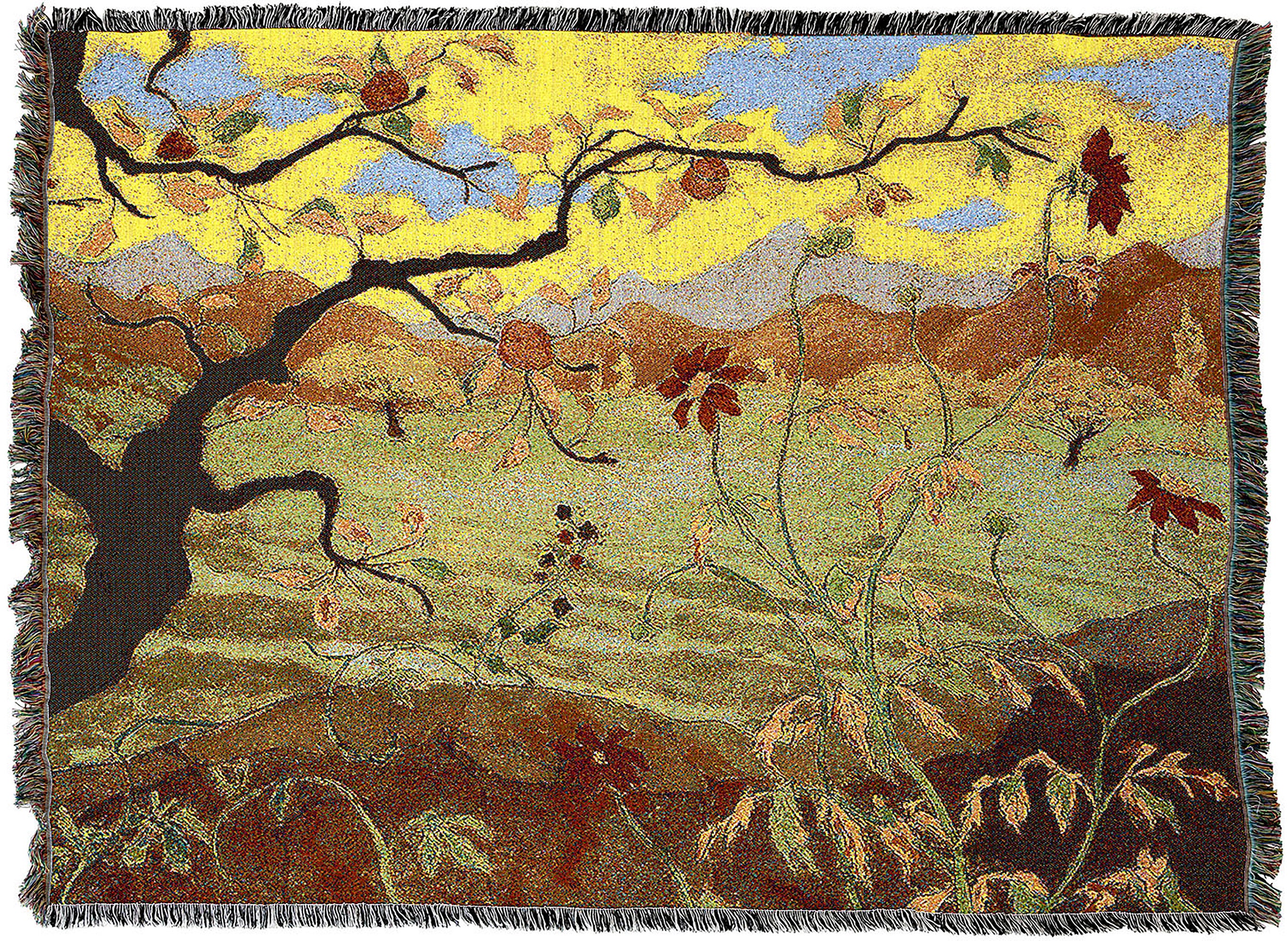 Apple Tree With Red Fruit Throw