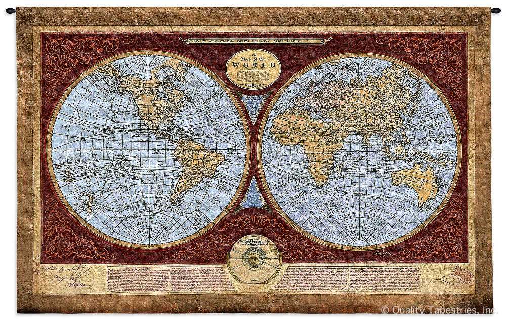 Vintage Old World Map Wall Tapestry – Quality Tapestries Inc.