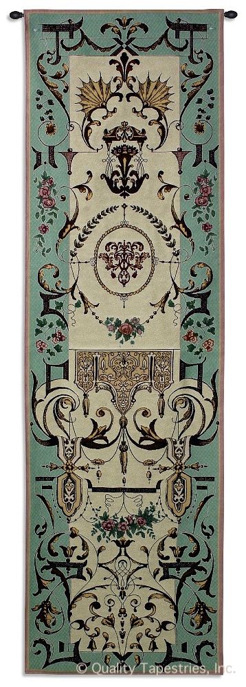 Scrolling Motif Spring II Extra Long Wall Tapestry